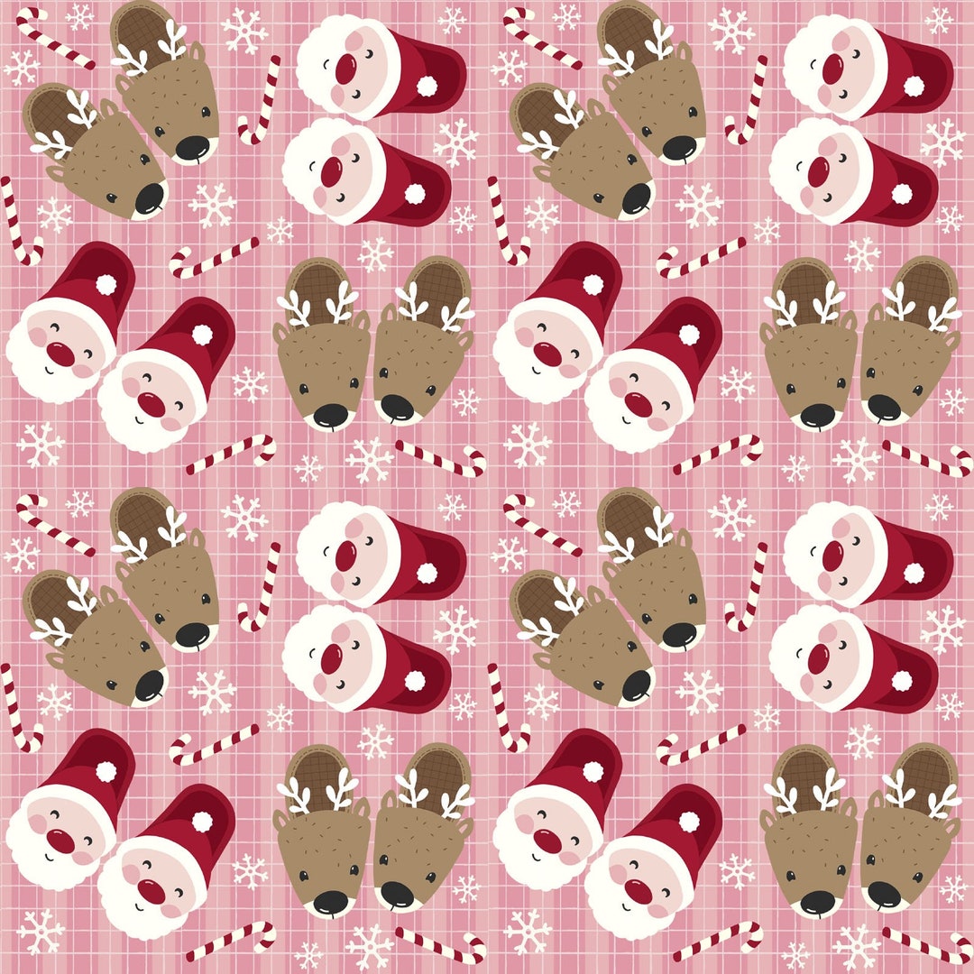 NEW Snow and Hot Cocoa, "slipper Buddies" From 3 Wishes Fabric. 100% ...