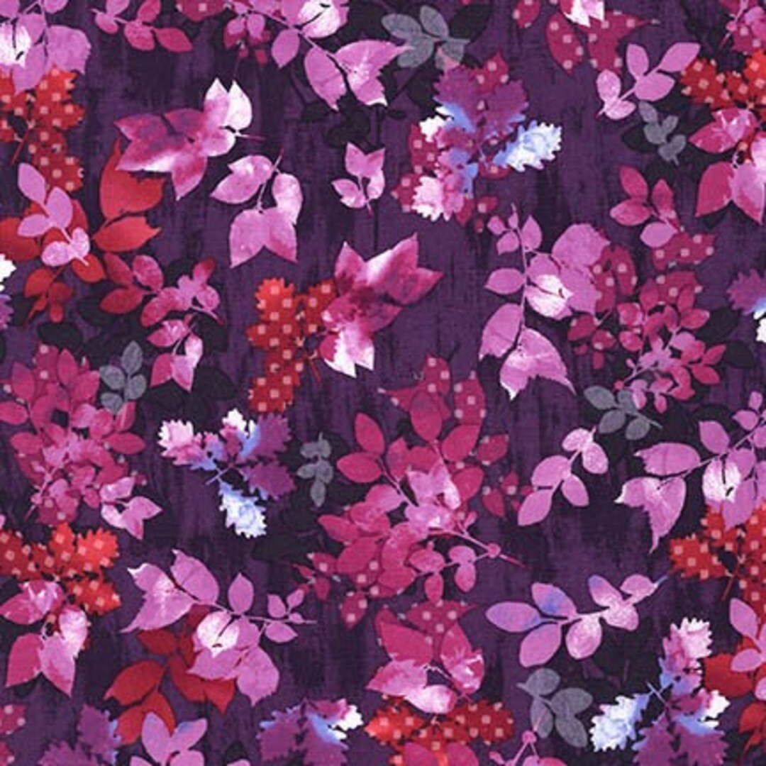 Garden Allure by Dari Designs Studios, Sunset Leaves Robert Kaufman ...