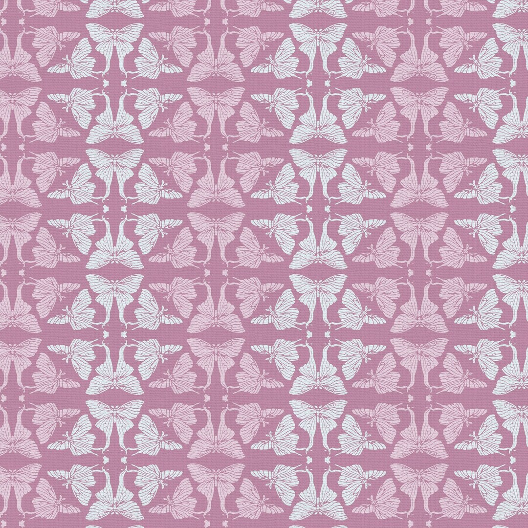 La Luna, Moth Geo in Pink, From Paintbrush Studio Fabrics - Etsy