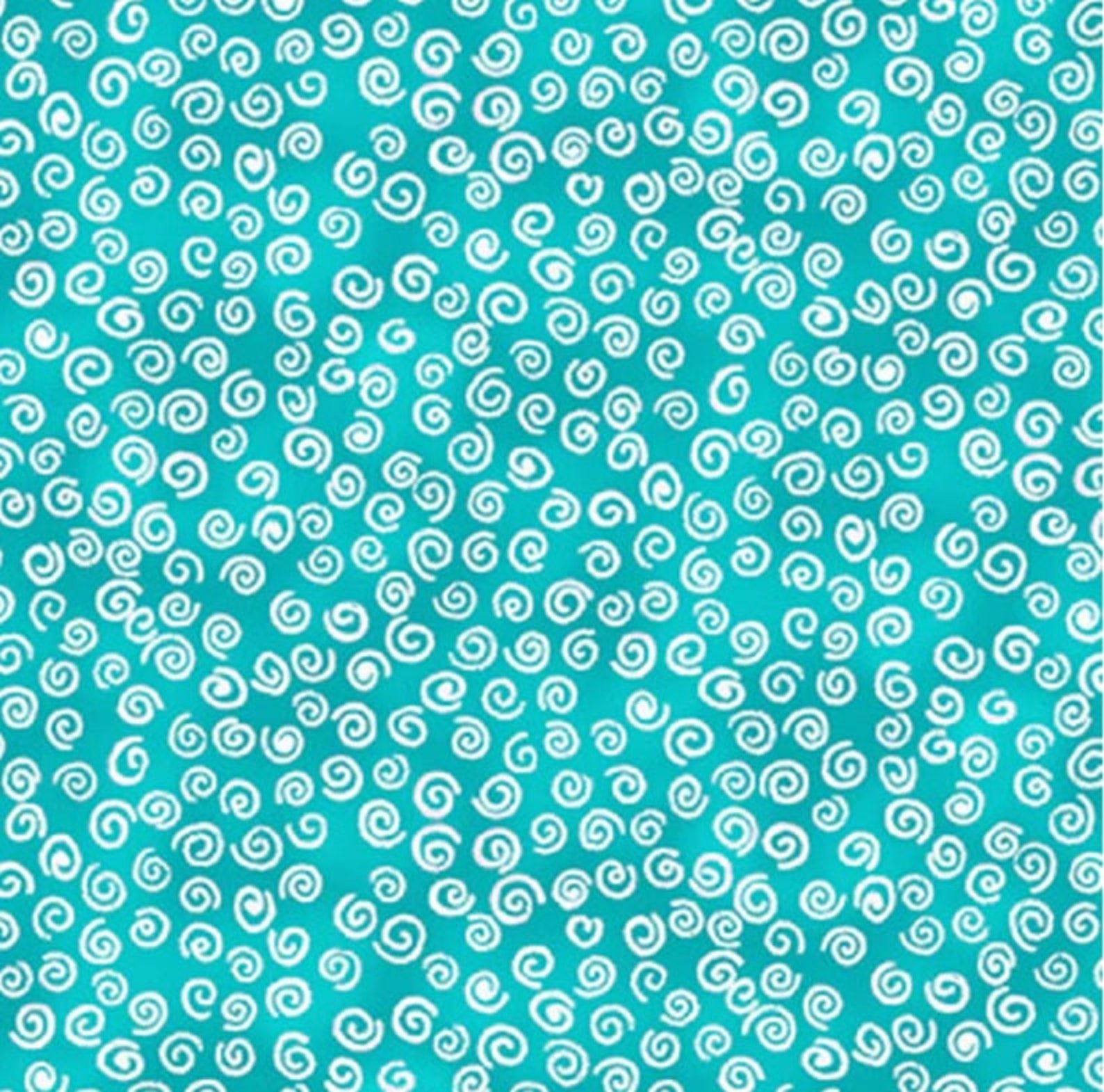 Pixie Patch by Blank Quilting fabrics White Swirls on Blue | Etsy