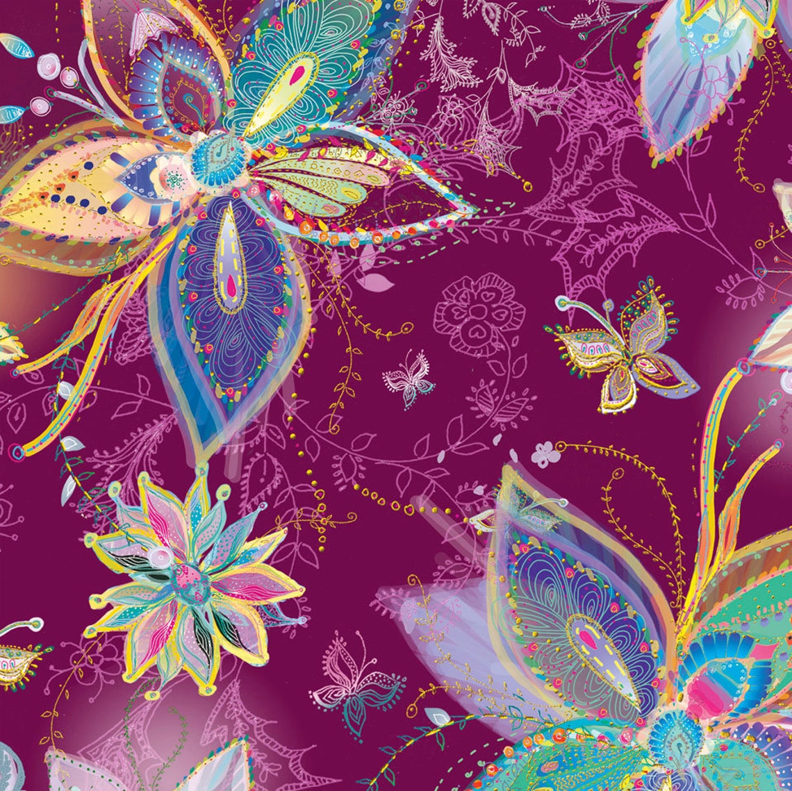 NEW enchanted Floral by Quilting Treasures Tossed - Etsy