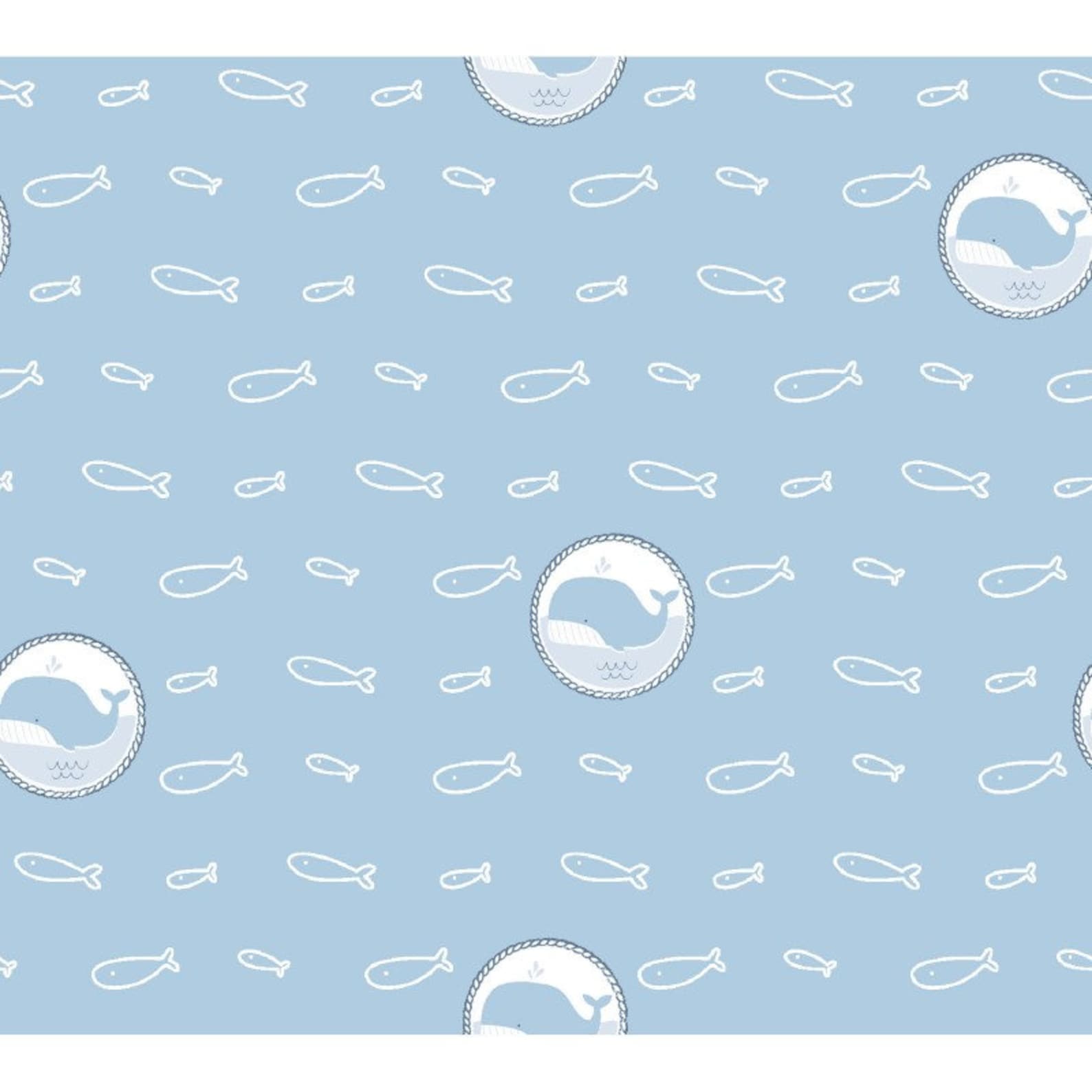 All Aboard, "sailor Toss" on White, Nursery Fabric, 100% Cotton Fabric ...