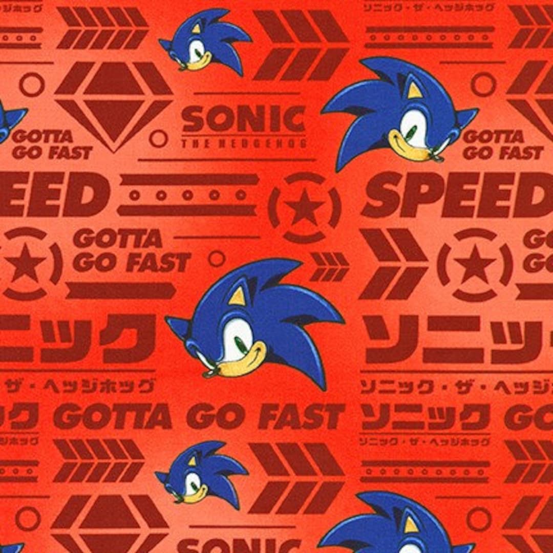 Sonic the Hedgehog in Red From Robert Kaufman, LAST 21 Inches - Etsy