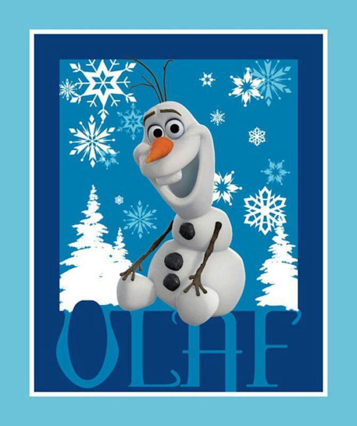 Disney Frozen Dancing Spring Olaf Panel Cotton - Etsy