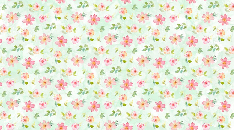 Sweet Surrender, Small Floral in Green From Northcott Fabrics, LAST ...