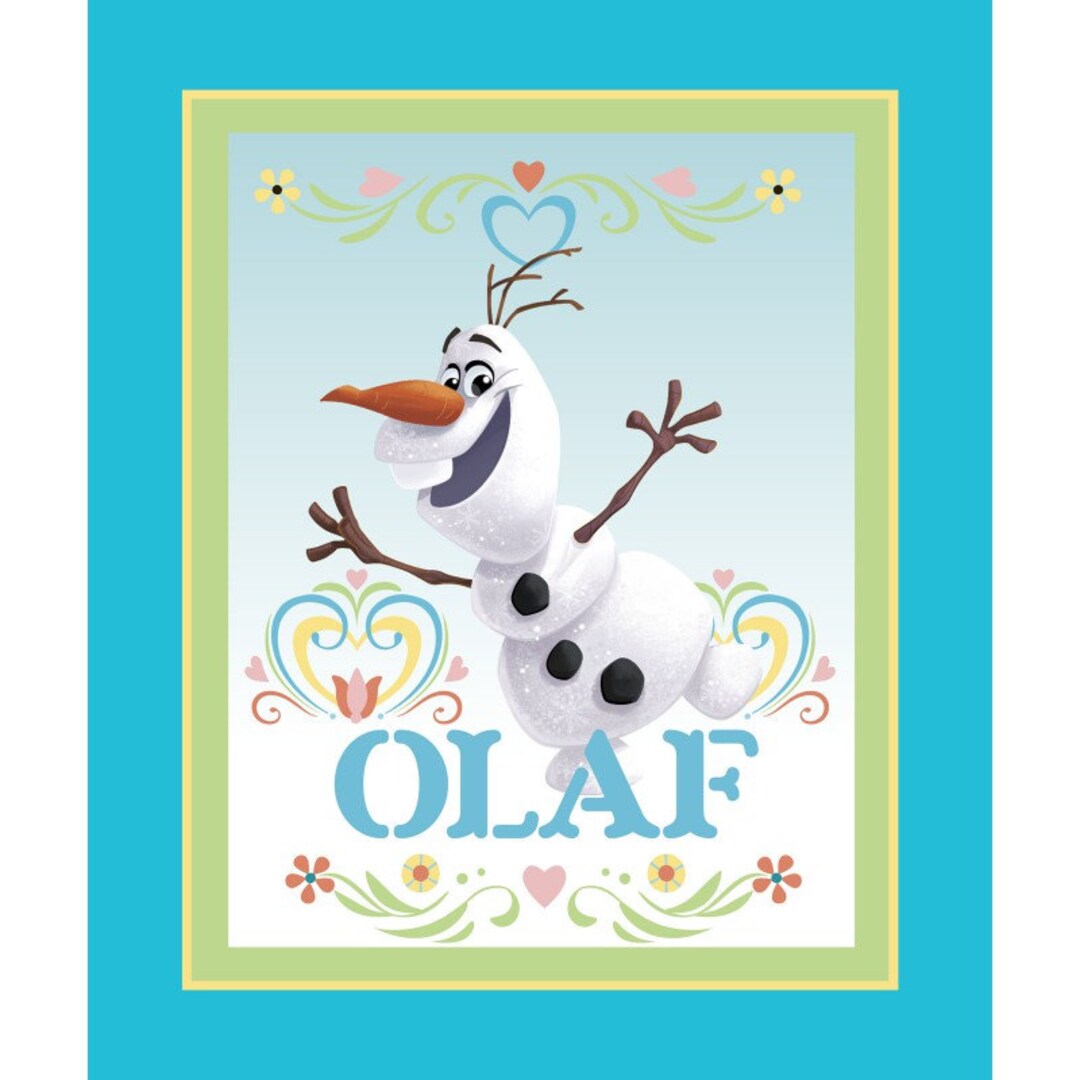 Disney Frozen, Dancing Spring Olaf Panel, Cotton - Etsy