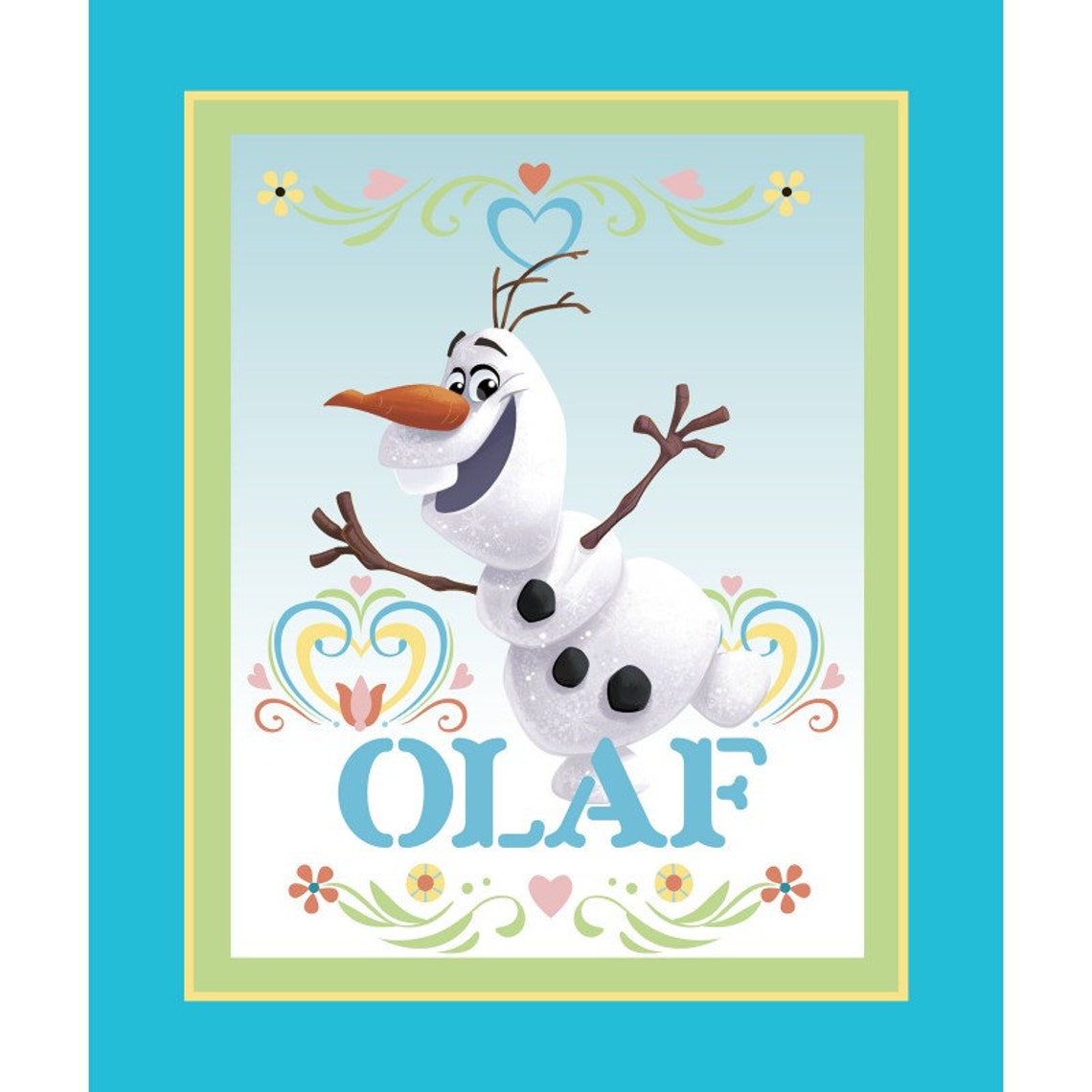 Disney Frozen Dancing Spring Olaf Panel Cotton - Etsy
