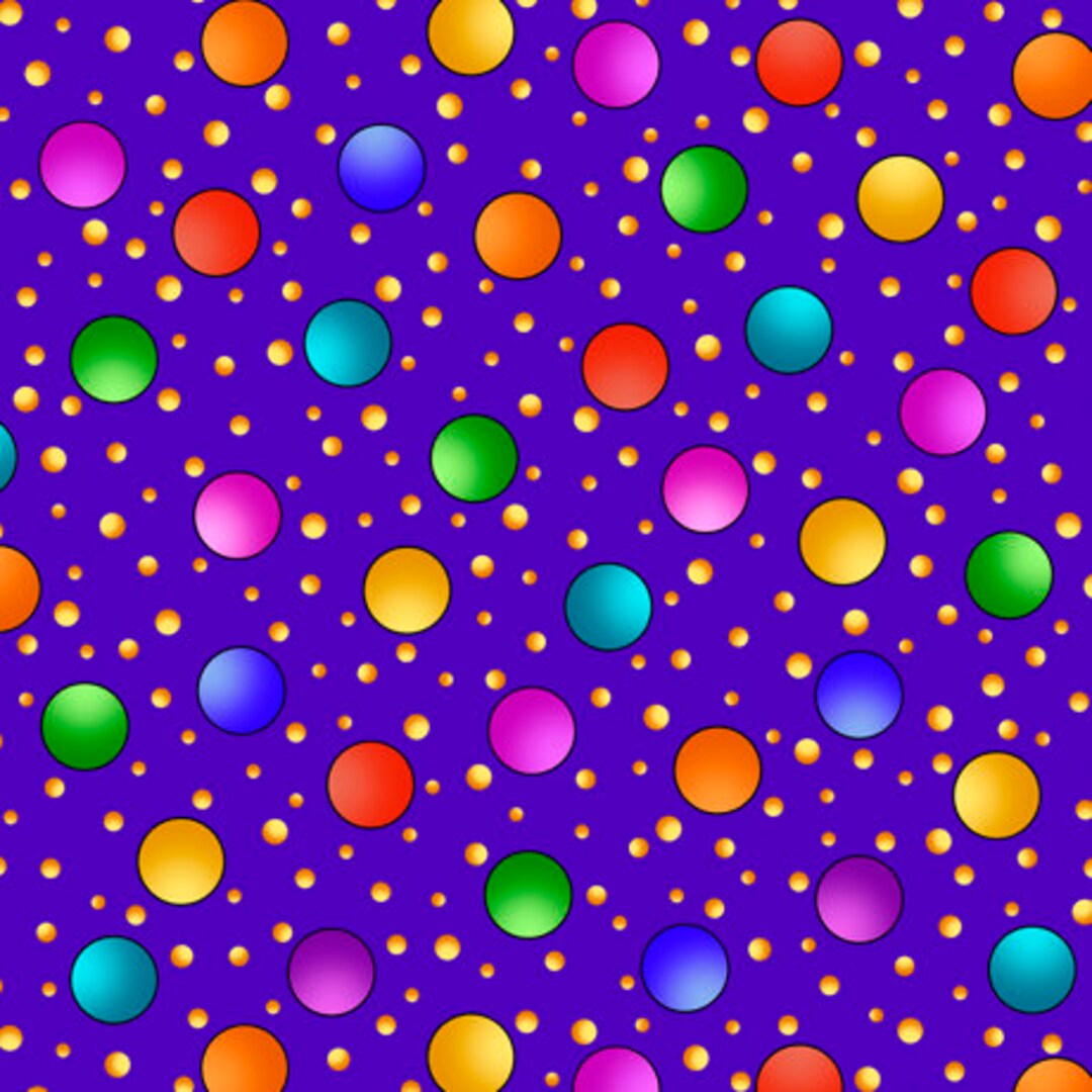 NEW From Quilting Treasures Alpha Doodle Dots on Purple - Etsy