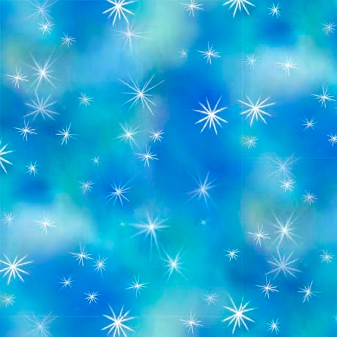 Rainbow Iris - STAR on Blue-quilting Treasures, LAST 21 Inches - Etsy