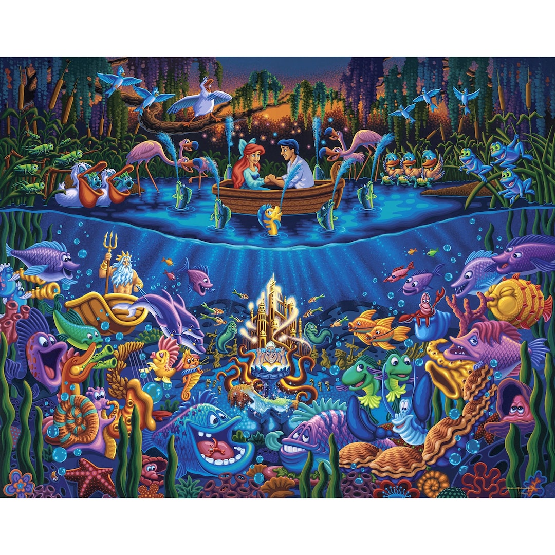 Disney Dowdle, "part of Your World Panel" Little Mermaid Digital Fabric ...