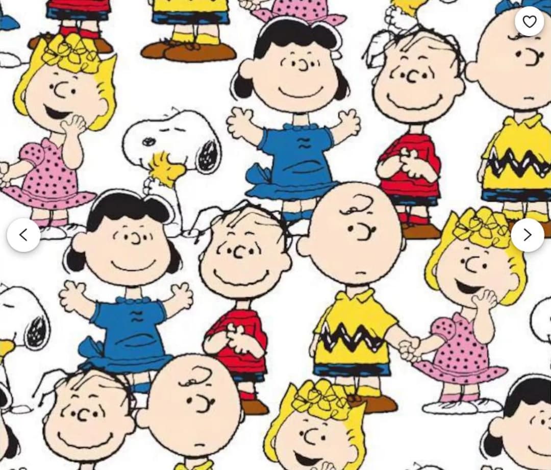 Peanuts, Charlie Brown & Gang Classic, 100% Cotton - Etsy