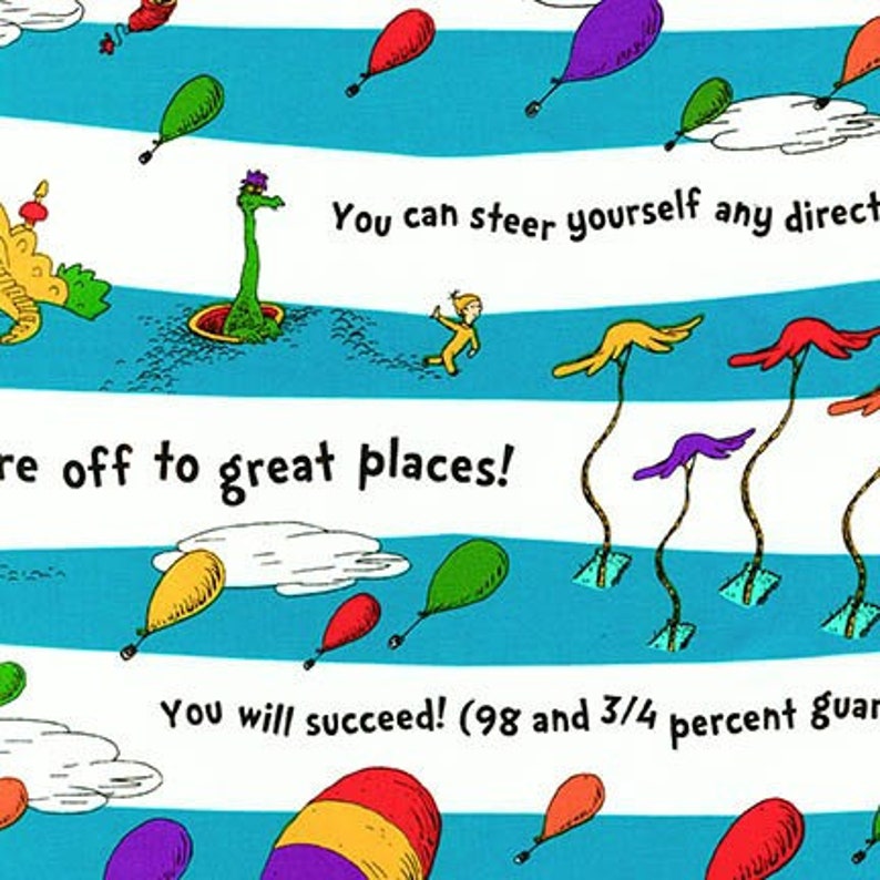 Oh the Places You'll Go 2 Dr.seuss Hot Air Balloons on - Etsy