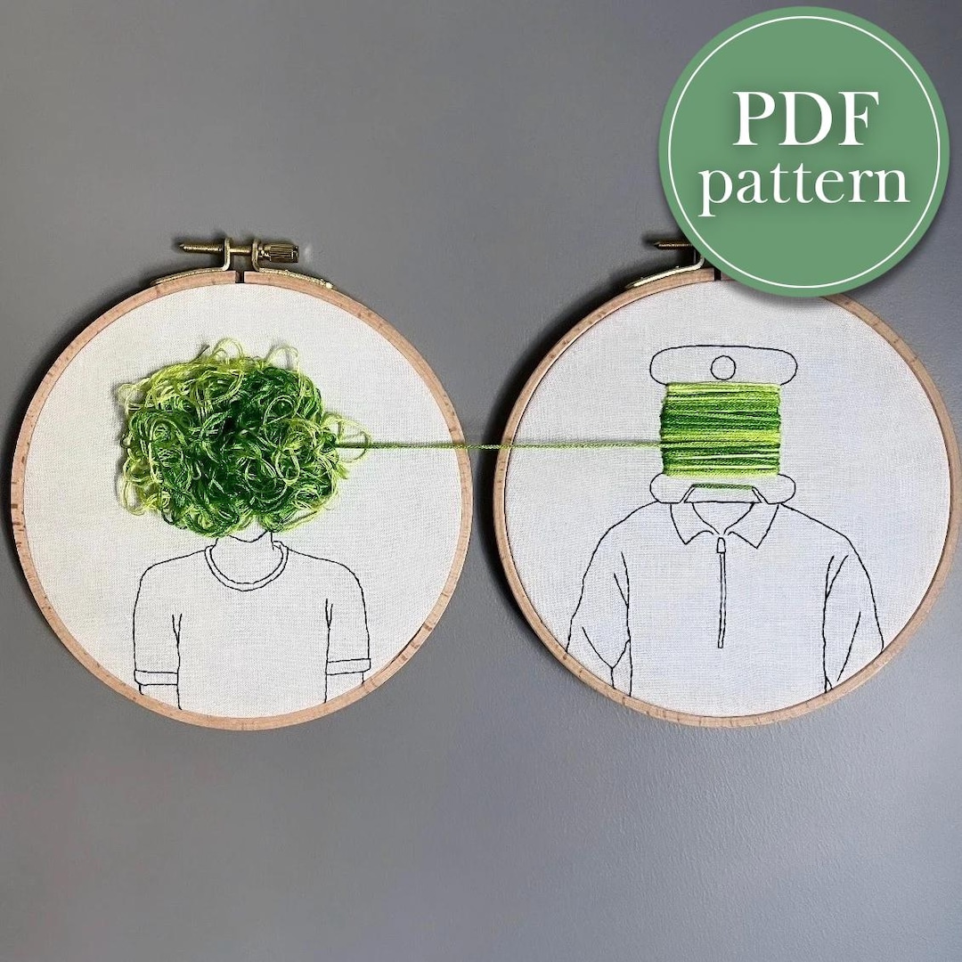 Thought Bobbin || Embroidery PDF Pattern Download || 6 Inch Embroidery ...