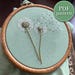 Dandelion Duo || Embroidery PDF Pattern Download || 5 Inch Embroidery ...