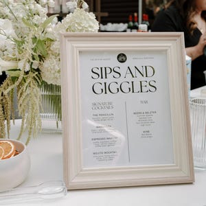 Wedding Bar Menu Fully Editable Canva Template Digital Download for Day ...