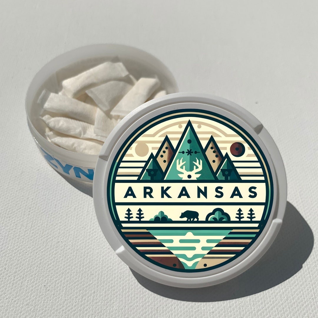 Arkansas Zyn Can Stickers, Zyn Art, Snus Container Decal, Zyn Crafts ...
