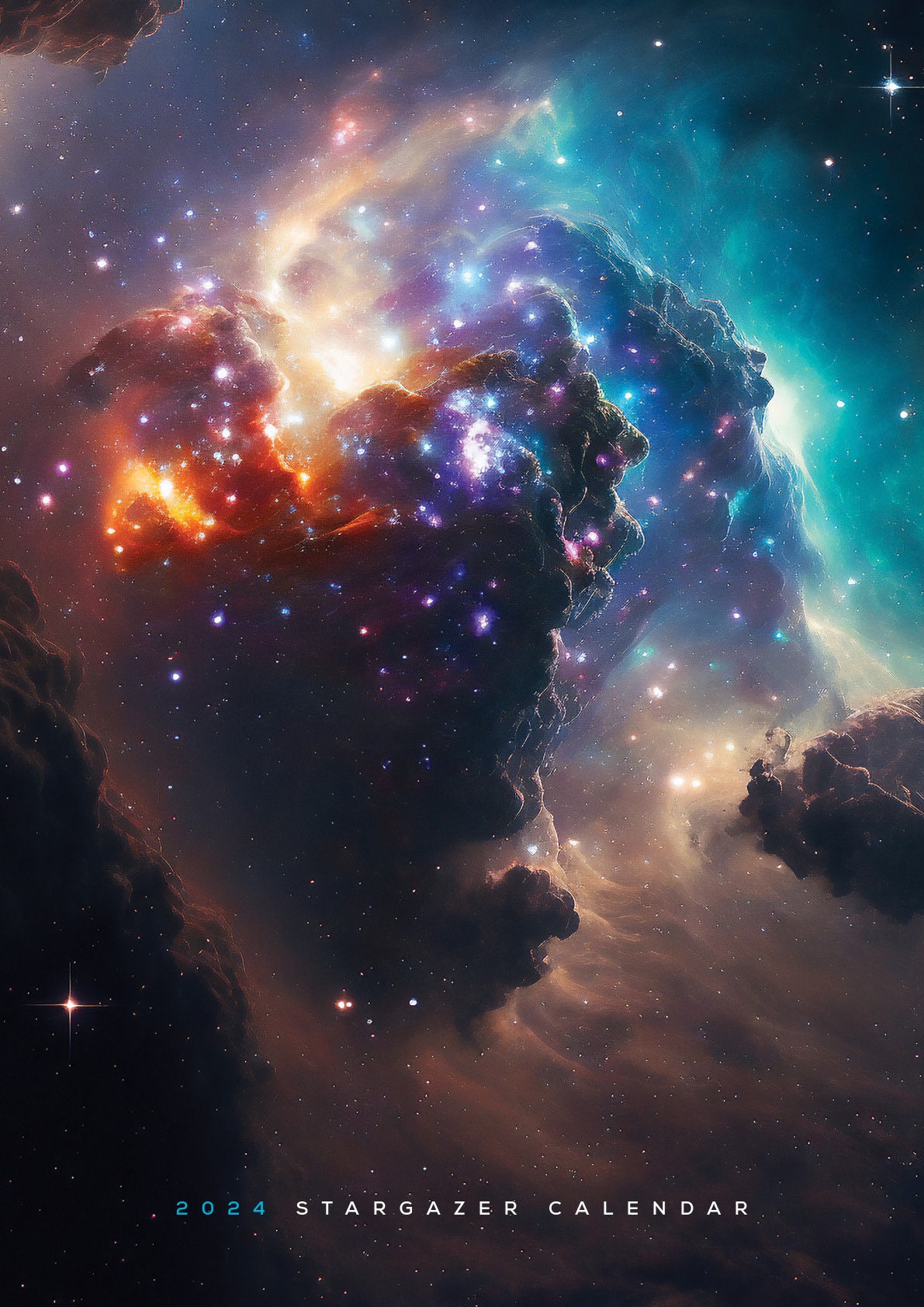 Stargazer Galaxies & Nebula 2024 Printable Calendar - Etsy