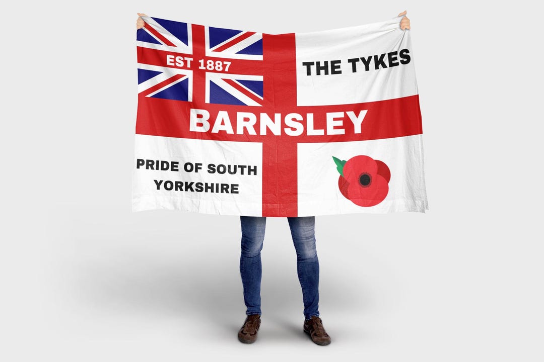 Barnsley Football Fan Flag. 5FT X 3FT. Brand New. Custom Banner ...