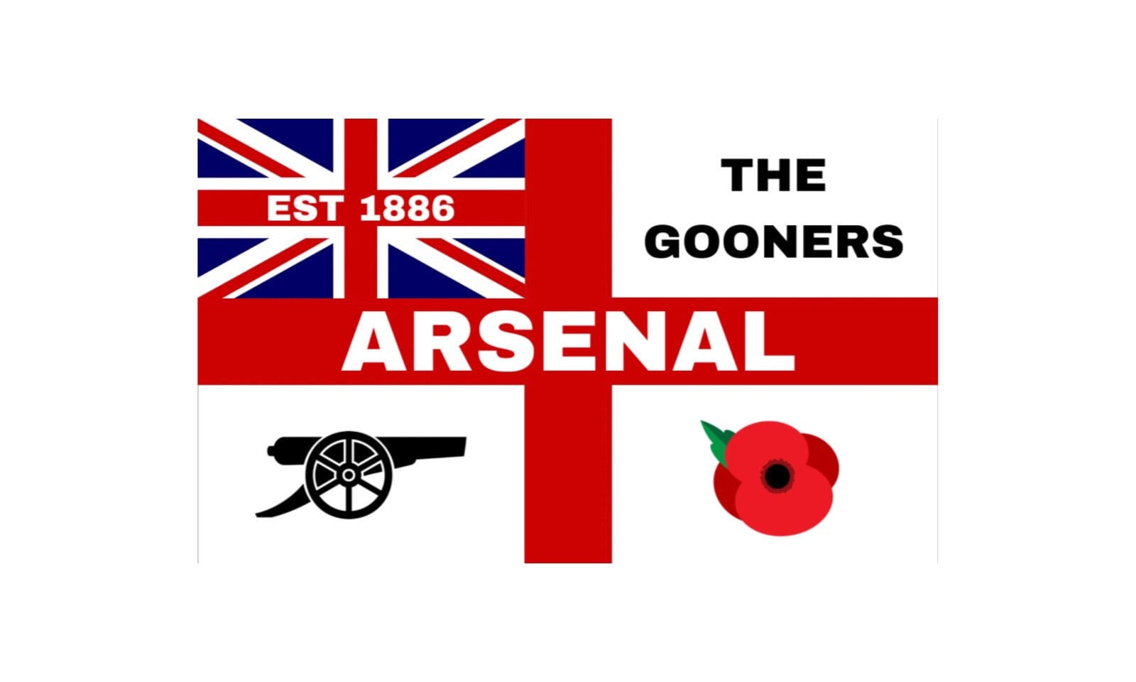 Arsenal Flag. 5FT X 3FT. FREE DELIVERY. - Etsy