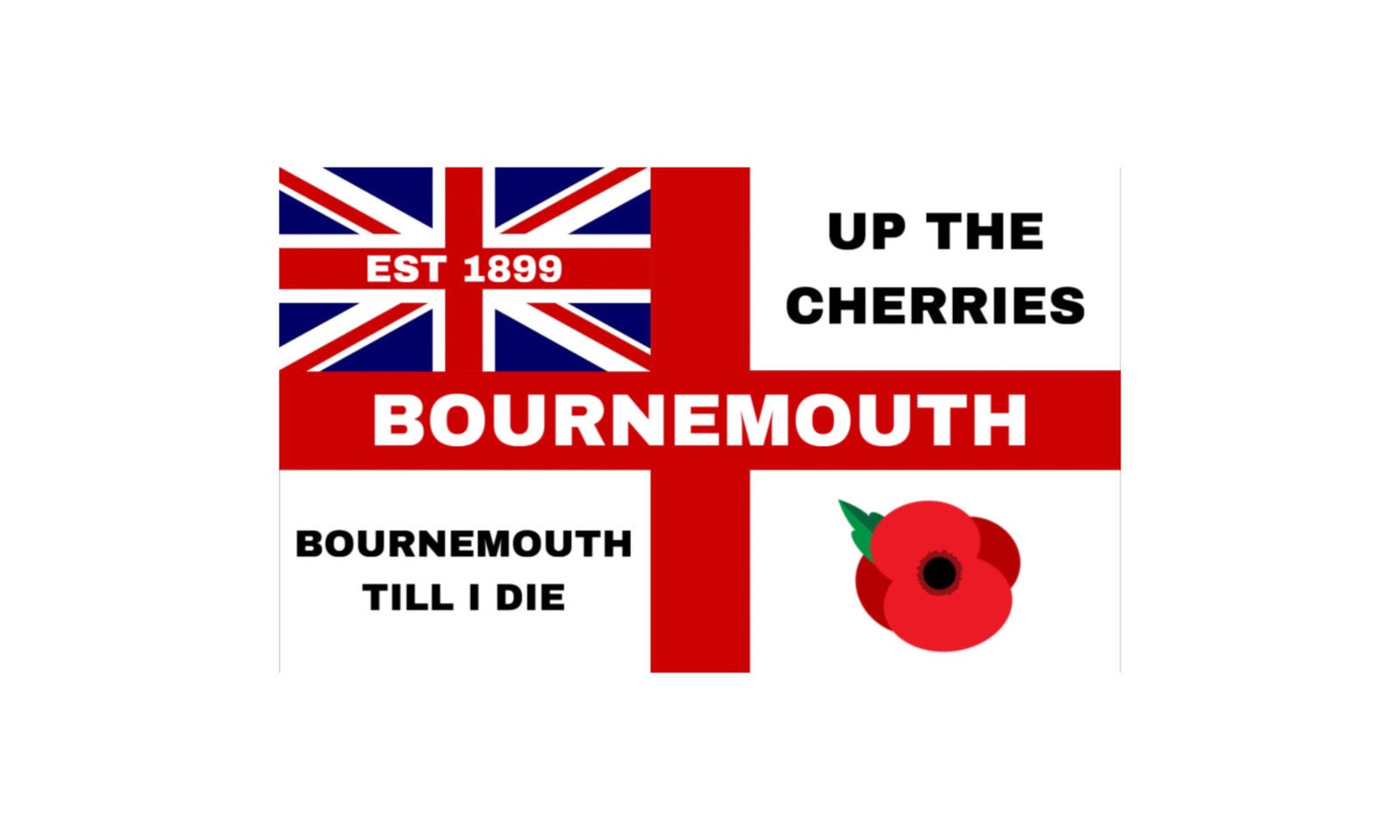Bournemouth Flag. 5FT X 3FT. FREE DELIVERY - Etsy