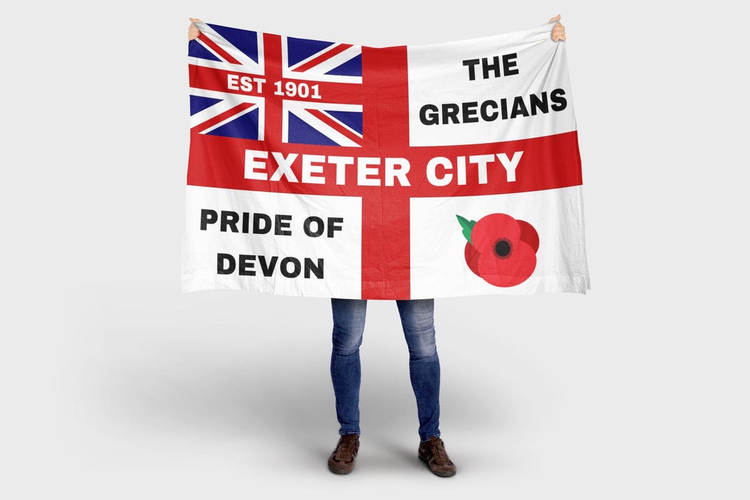 Exeter City Football Fan Flag. 5FT X 3FT. Brand New. Custom Banner ...