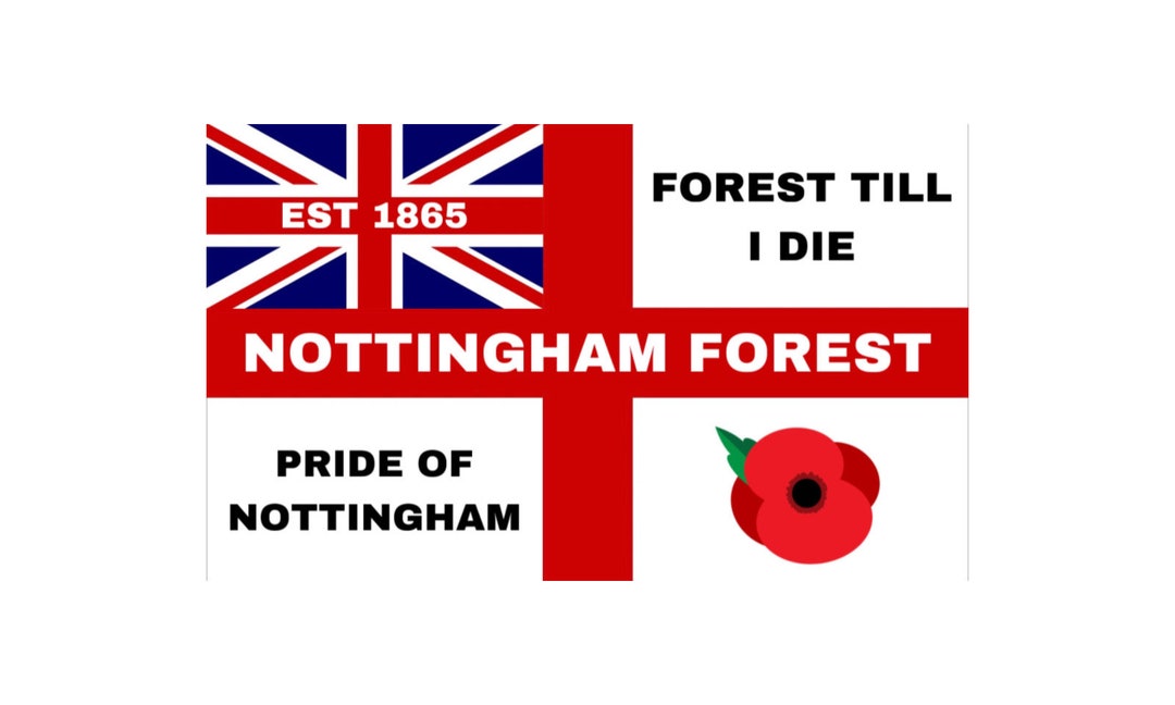 Nottingham Forest Flag. 5FT X 3FT. FREE DELIVERY. - Etsy