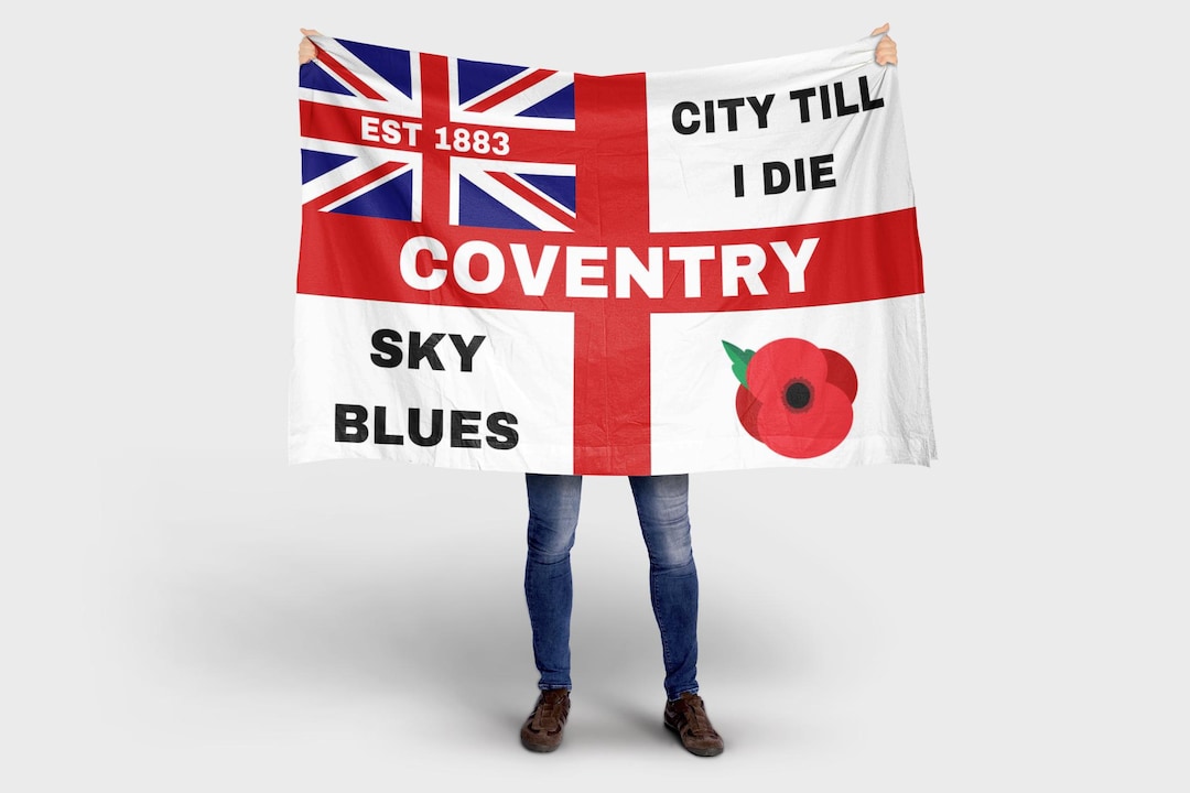 Coventry City Flag. 5FT X 3FT. FREE DELIVERY. Brand New - Etsy