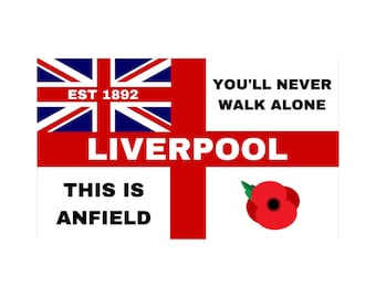 Liverpool Fc Football Flag 5ft X 3ft Brand New - Etsy
