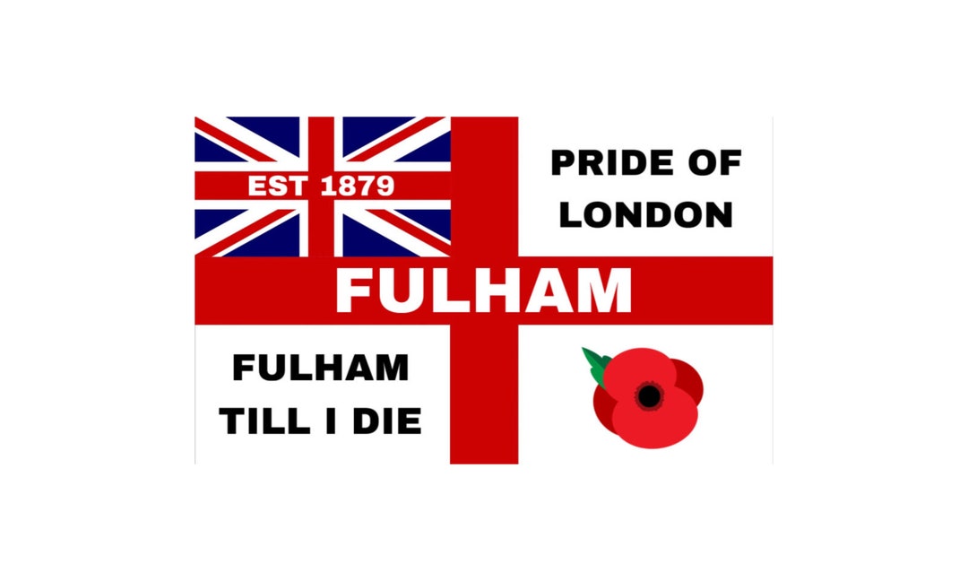 Fulham Flag. 5FT X 3FT. FREE DELIVERY - Etsy