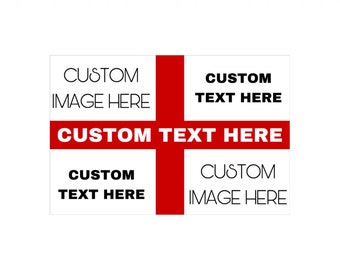 CUSTOM England Football Flag. 5FT X 3FT. FREE DELIVERY. - Etsy UK