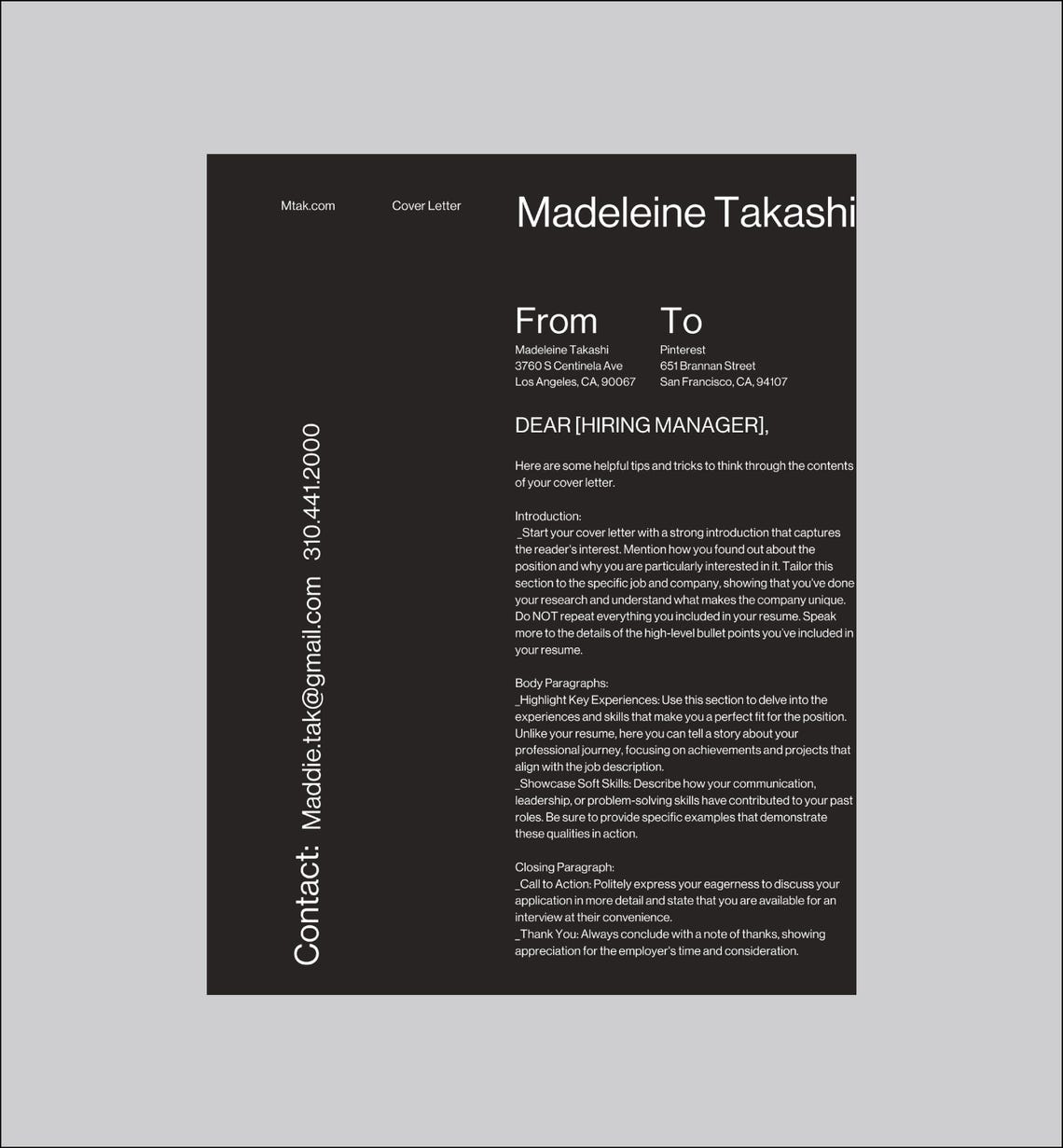 Black and White Clean Type Resume Template CV Minimalist Design Canva ...