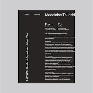Black and White Clean Type Resume Template CV Minimalist Design Canva ...