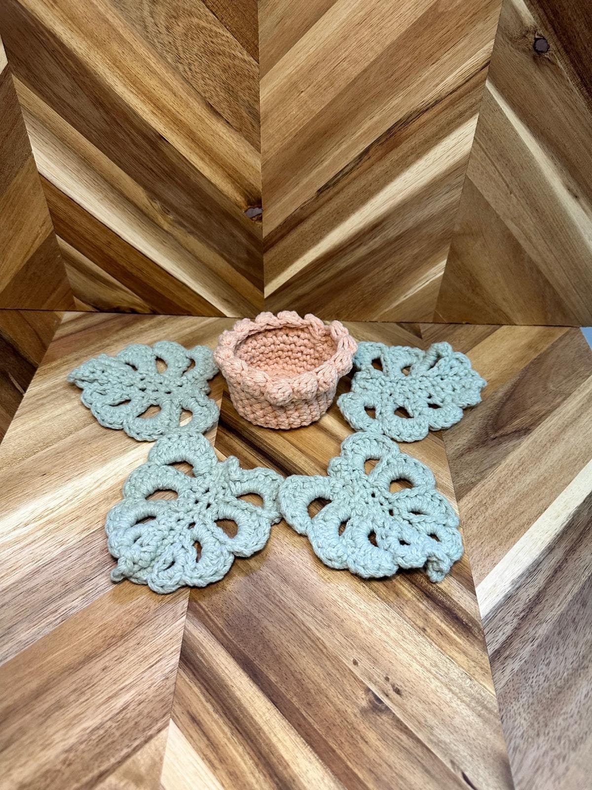 Crochet Leaf Coaster - Etsy