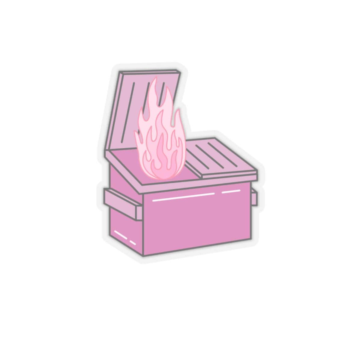 Pink Dumpster Fire Preppy Sticker Dumpster Waterbottle Sticker Unhinged ...