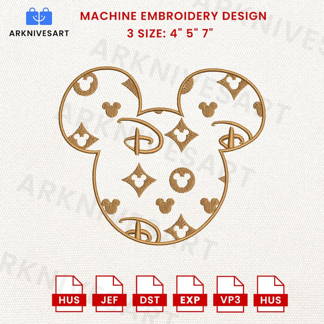 Mouse Head Embroidery Designs, Mouse Lover Embroidery File Instant ...