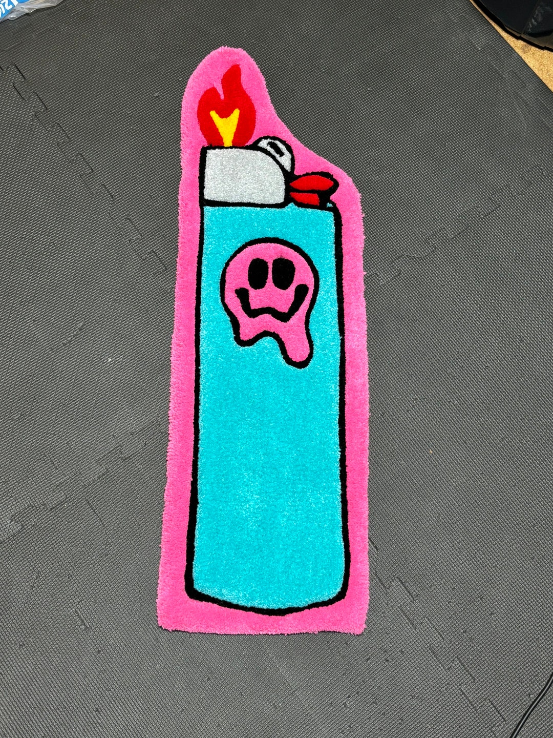 32 Inch Pink & Blue Lighter Rug - Etsy