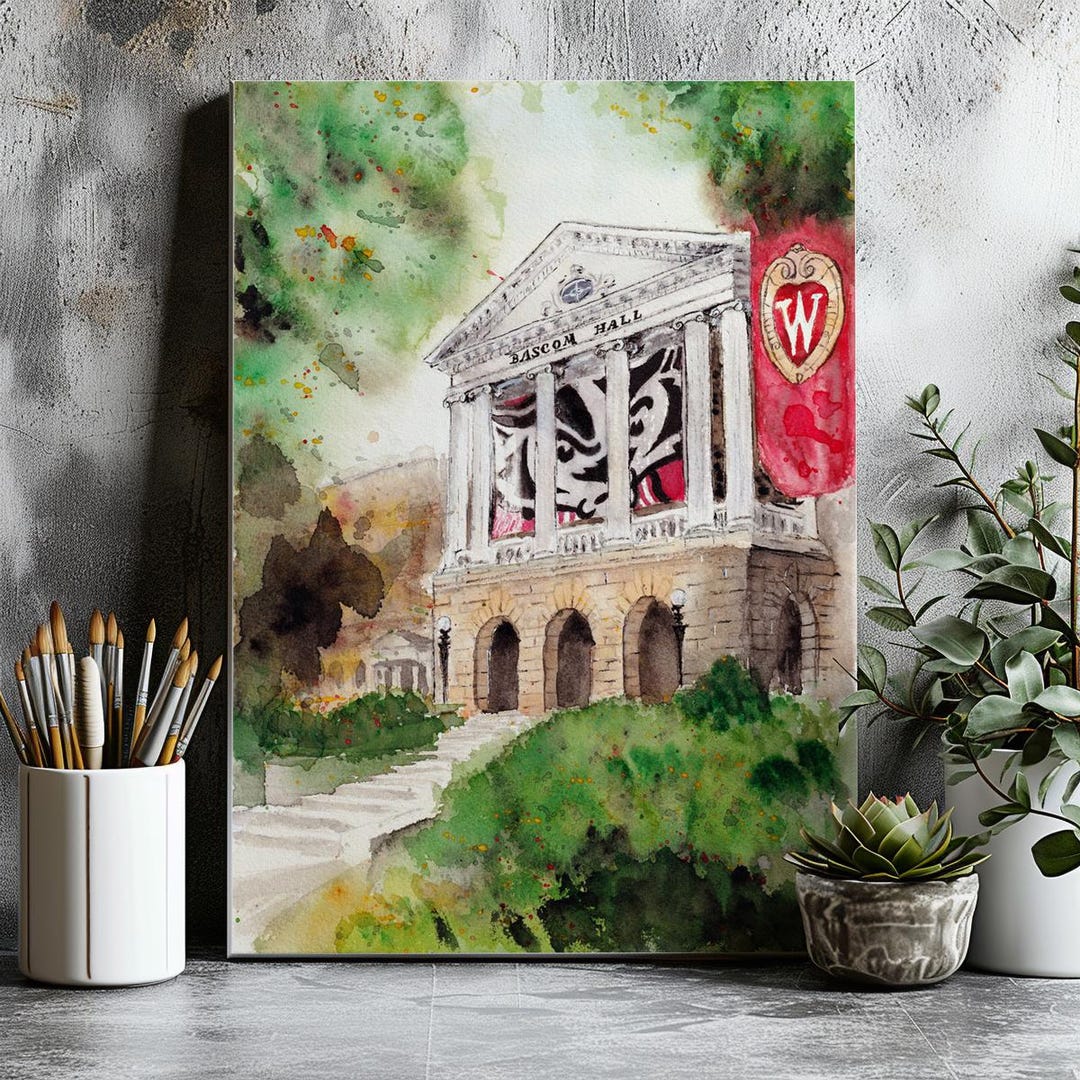 Bascom Hall Watercolor Art Print – University of Wisconsin, Madison ...