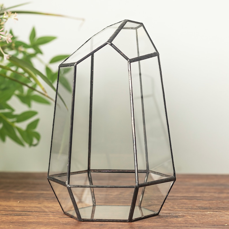 Geometric Terrarium With Cottage, Tree of Life, Stream, Preserved Moss ...
