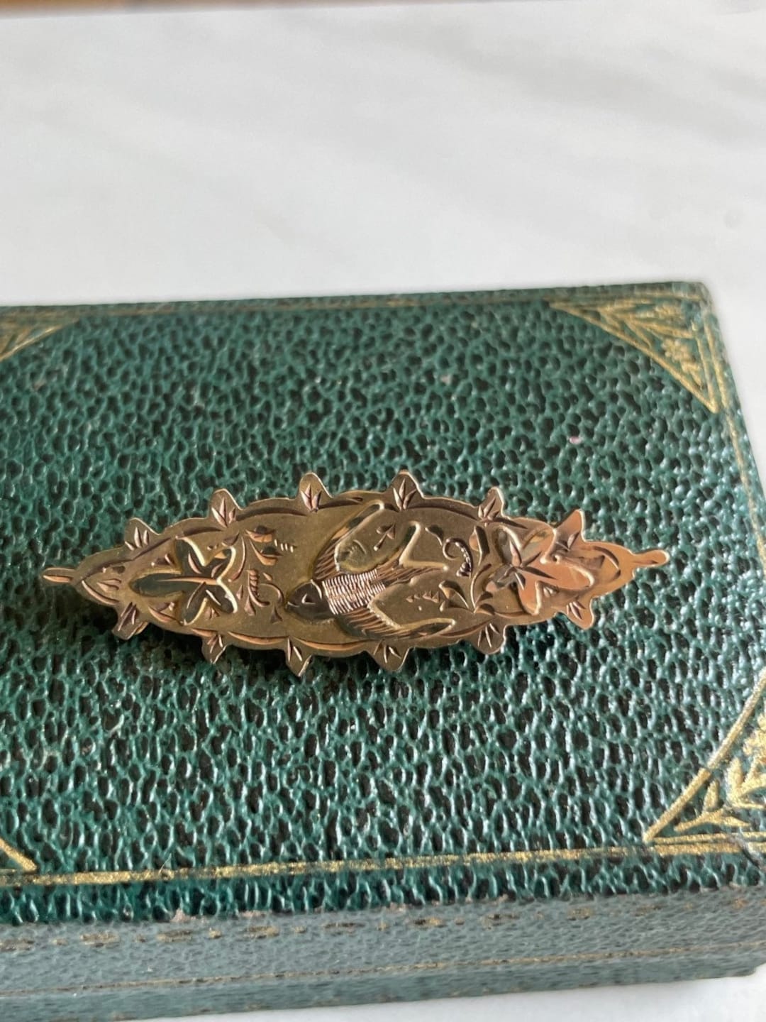 9K Gold SPARROW Bird VICTORIAN Aesthetic Design Pin / Brooch, Swallow ...