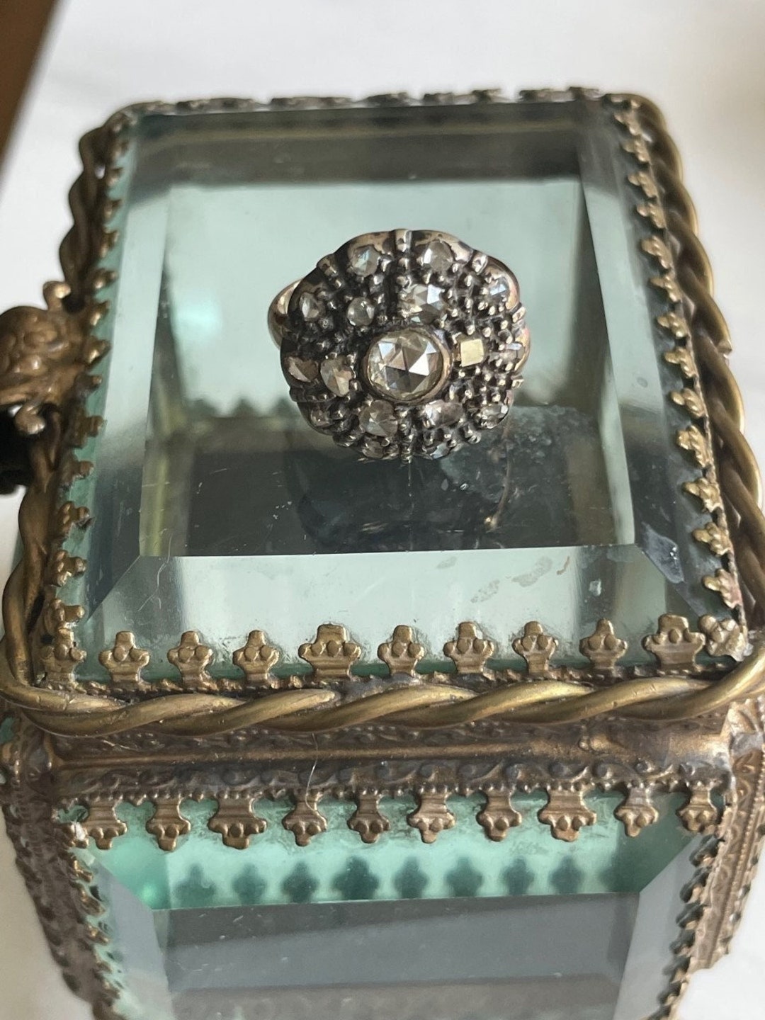 U*N*I*Q*U*E, RARE!!! DYNAMIC 15k Gold / Silver 1 1/2ct. Rose Cut ...