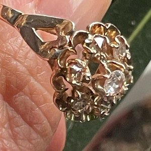 Victorian & UNIQUE Antique *handmade* 14k Yellow Gold ~ DUTCH Rose Cut ...