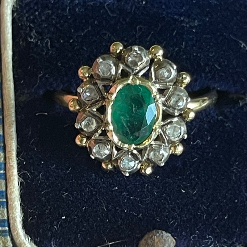 Antique Emerald Ring - Etsy