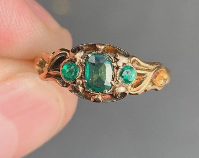 1700's GEORGIAN Unique Handmade 15K Gold ANTIQUE Genuine Natural ...