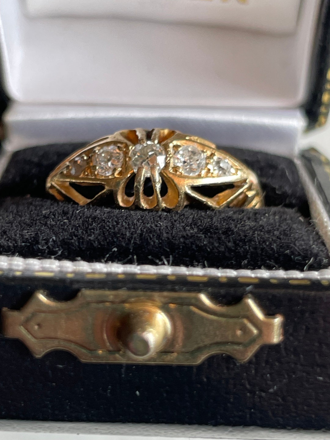 UNIQUE, Collectable RARE 10K Victorian, Art Nouveau Diamond Ring ...