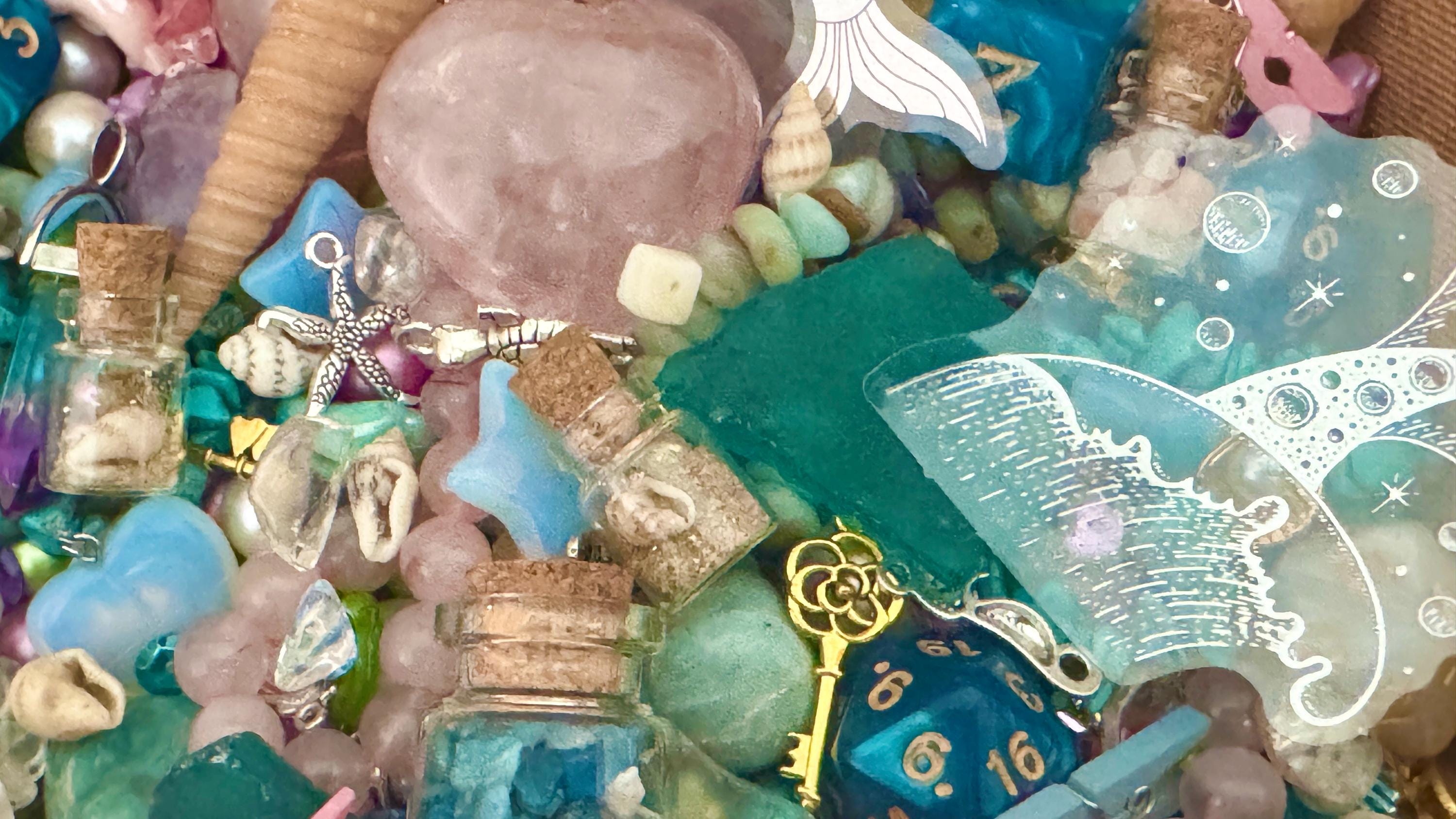 Magical Mermaid Trinket Confetti Mix, Summer Crystal Scoop, Ocean ...