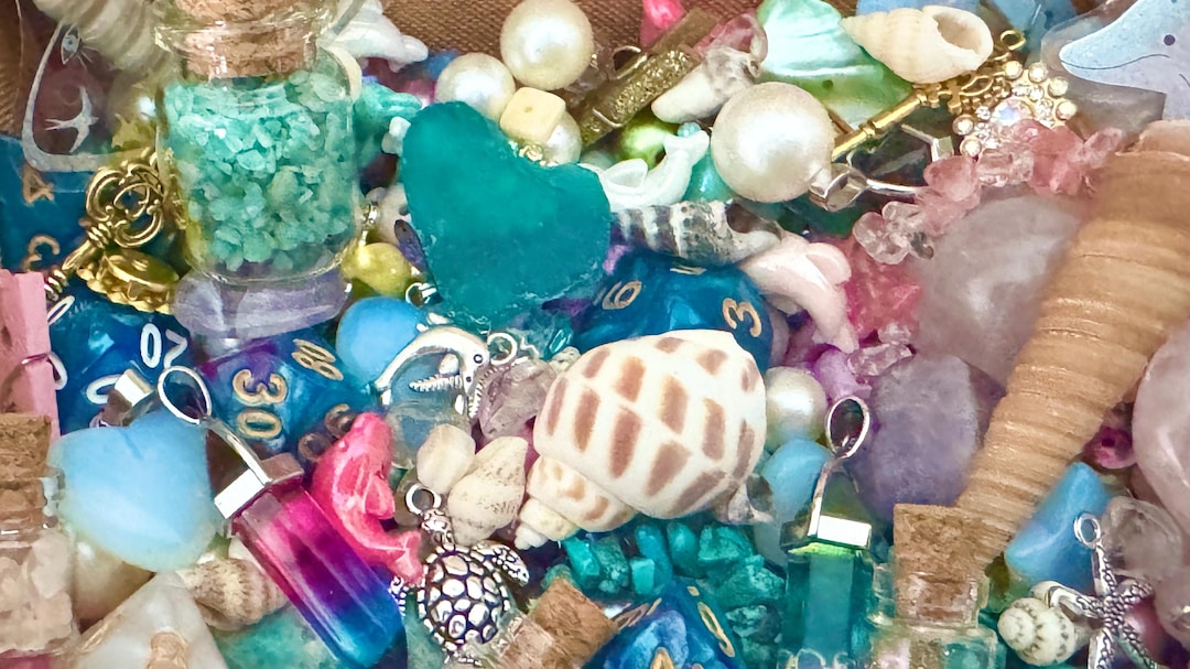 Magical Mermaid Trinket Confetti Mix, Summer Crystal Scoop, Ocean ...