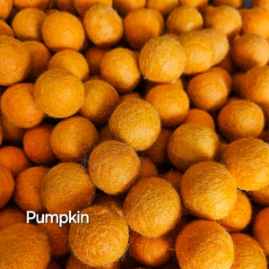 Handcrafted Fall Felt Ball Garland, Autumn Pumpkin Decor in 4ft, 6ft ...
