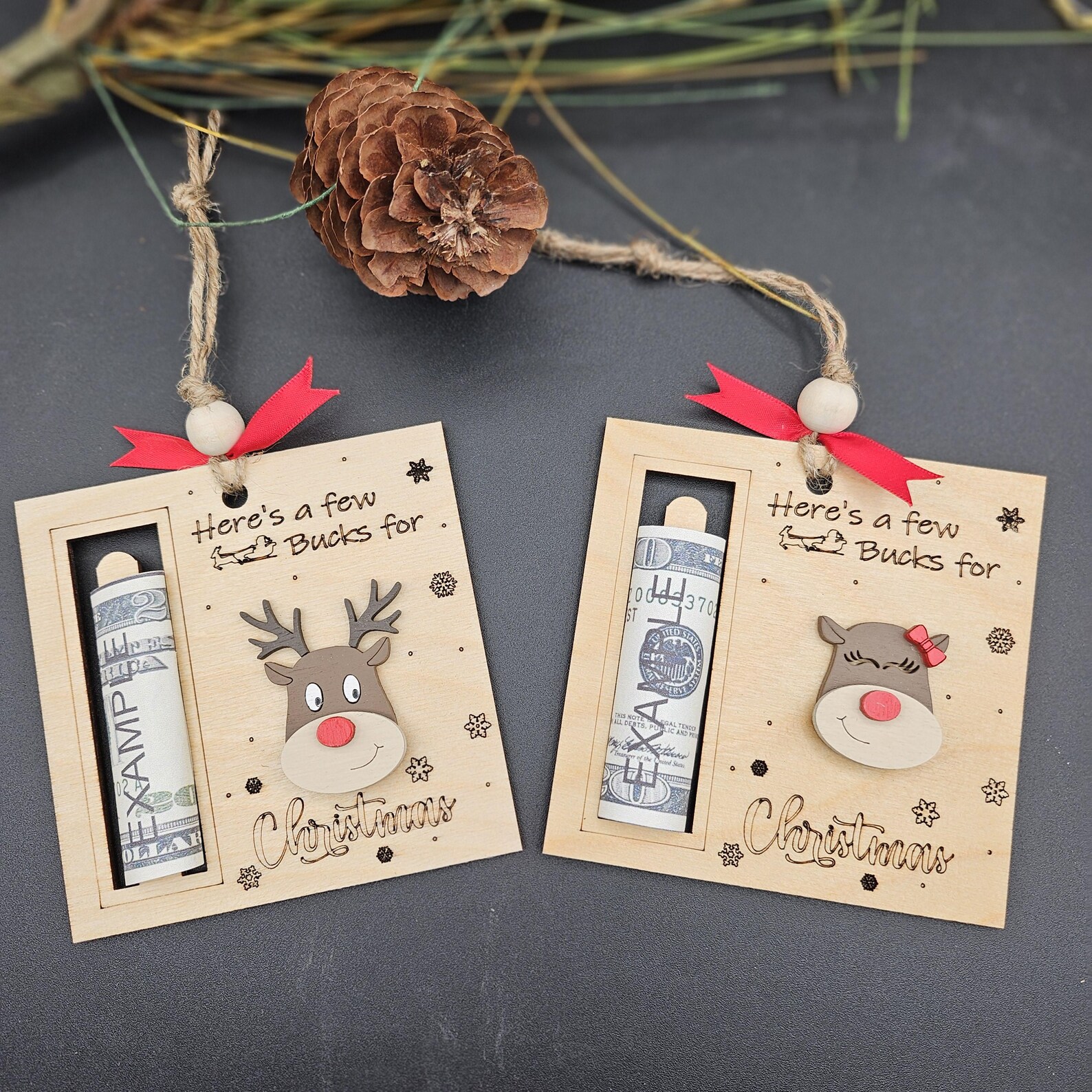 Reindeer Money Holder Ornaments | Christmas Gift | Christmas Ornament ...