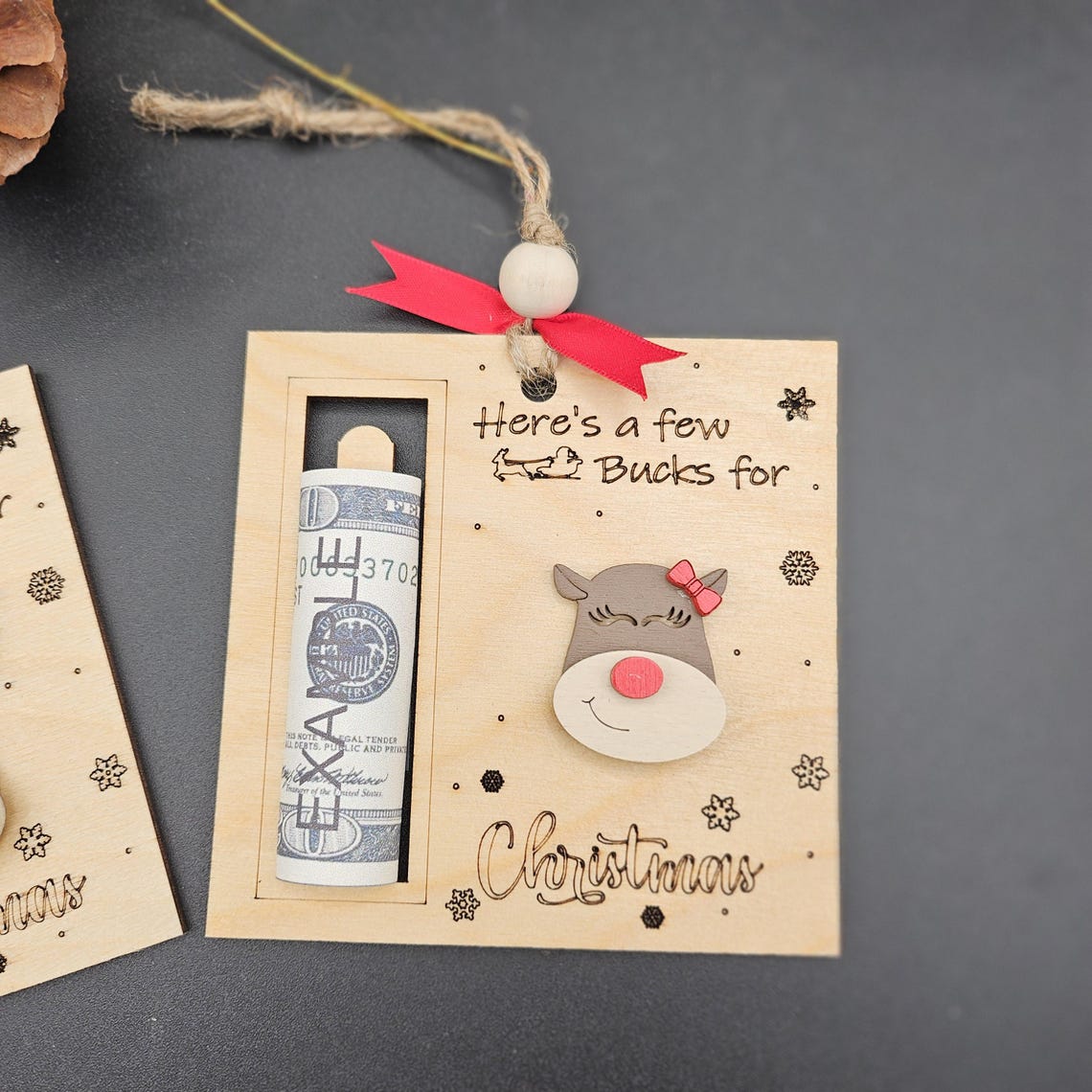 Reindeer Money Holder Ornaments | Christmas Gift | Christmas Ornament ...