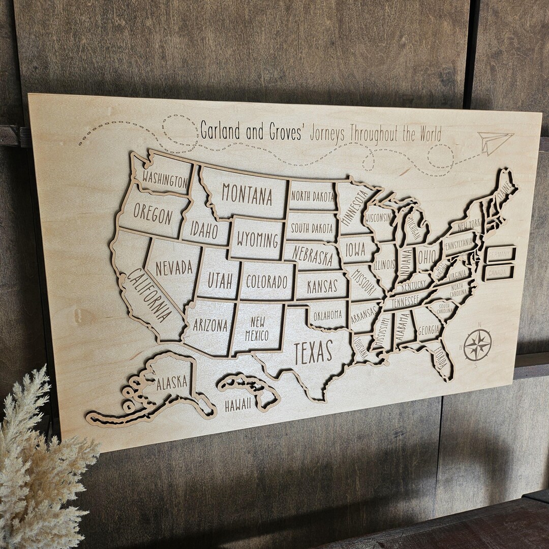 US Map | Sales Map | Travel Map | Customizable Title United States of ...